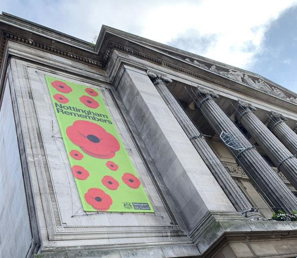 Poppy banners go up on the Council House – My Nottingham News